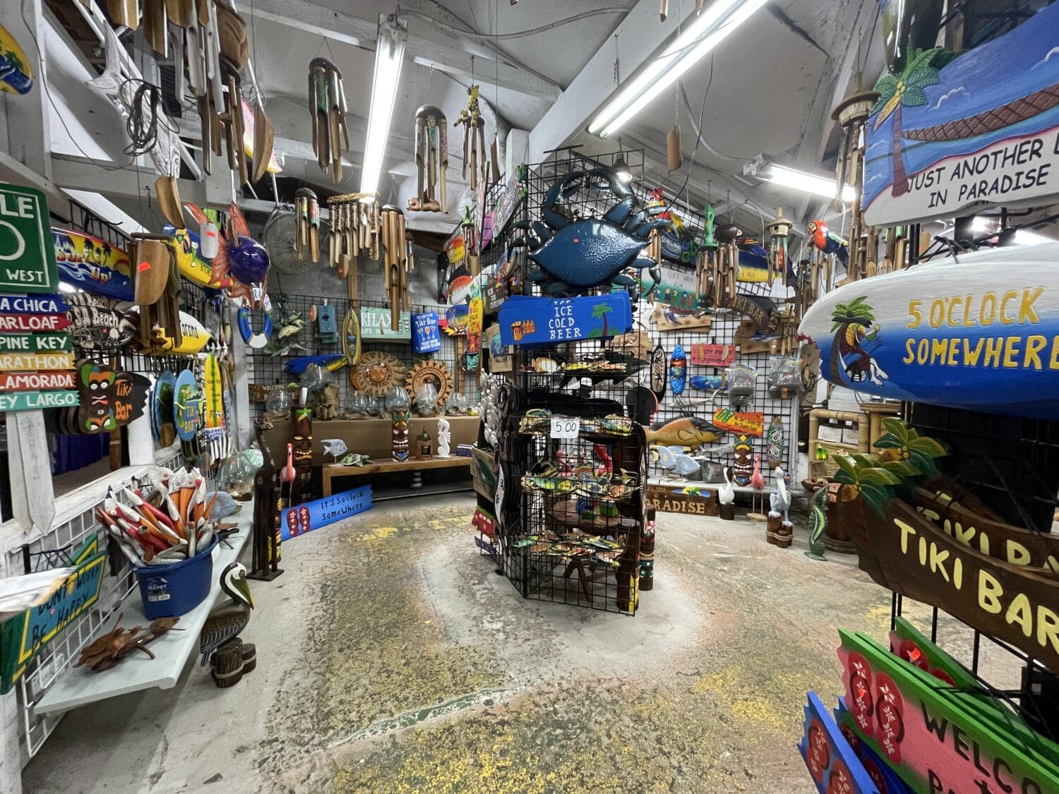 A stall full of tropical  home decors