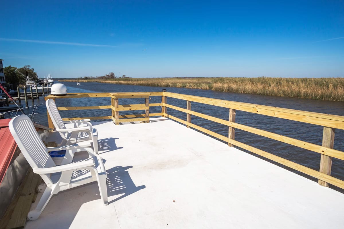 A stunning sight at the top deck of the boathouse