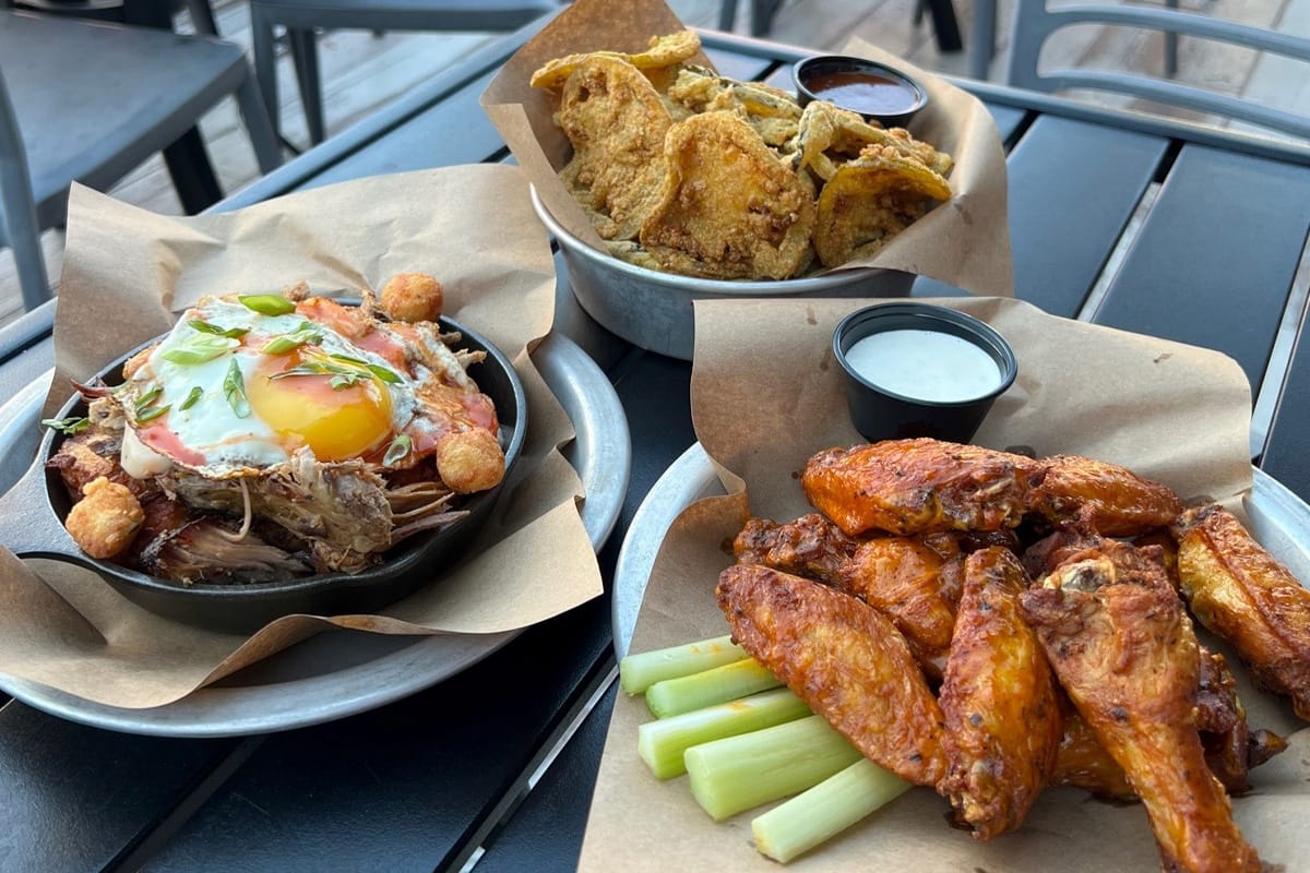 A table of yummy foods offered in Ole Red