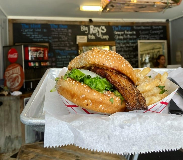 a tasty grouper sandwich