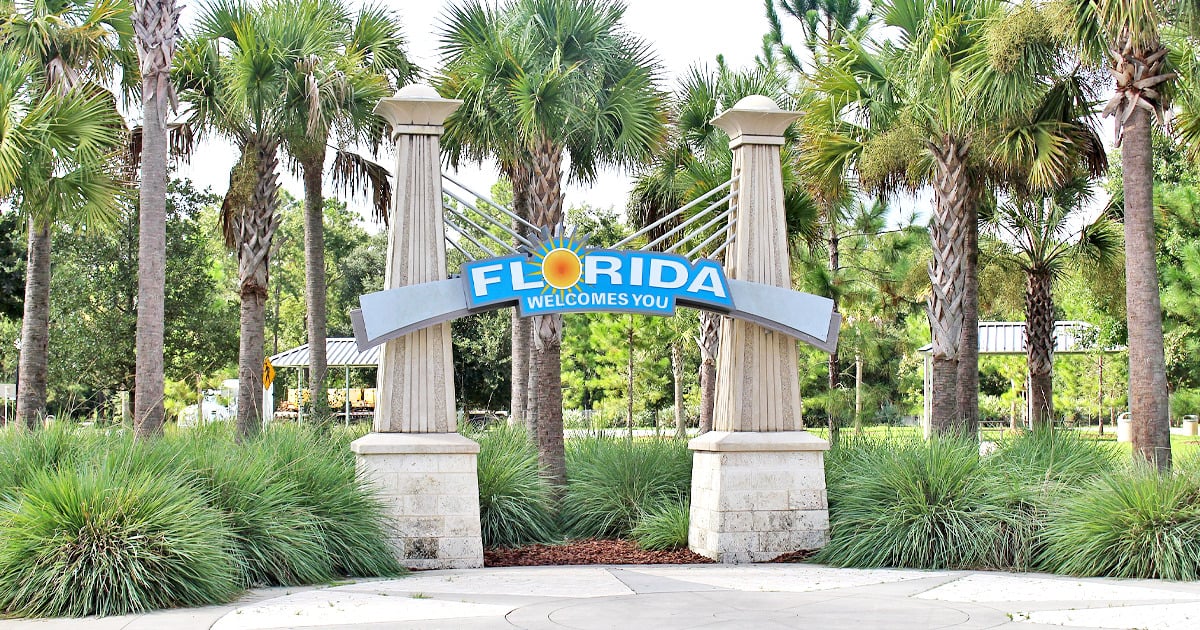 A warm welcome sign of the Sunshine State