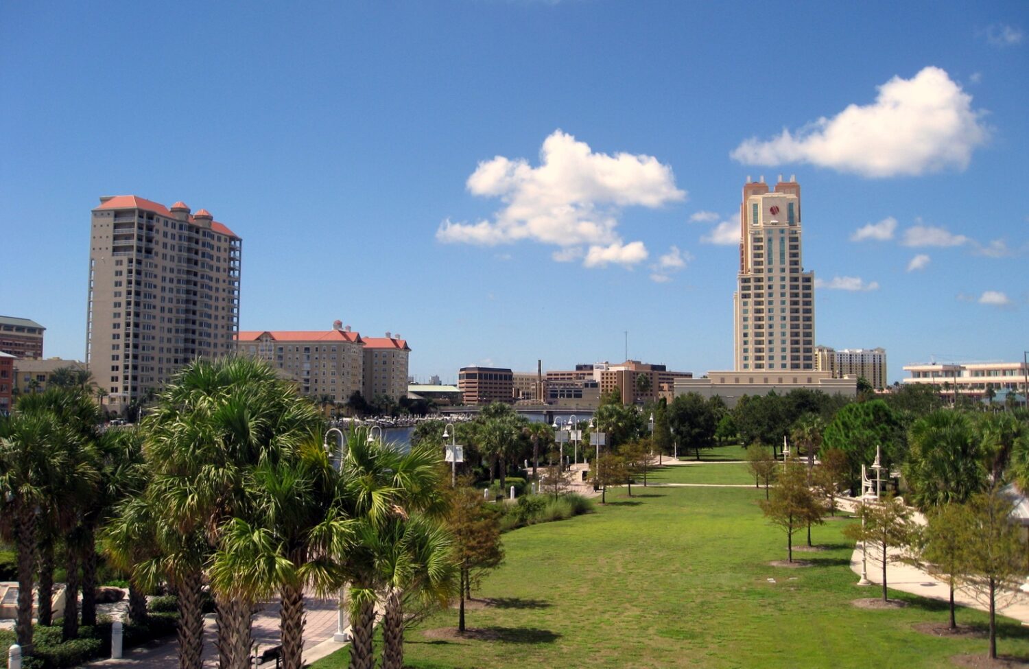 An aerial view of Cotanchobee Fort Brooke Park