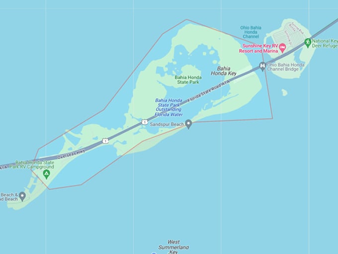 Bahia Honda State Park 10 Map