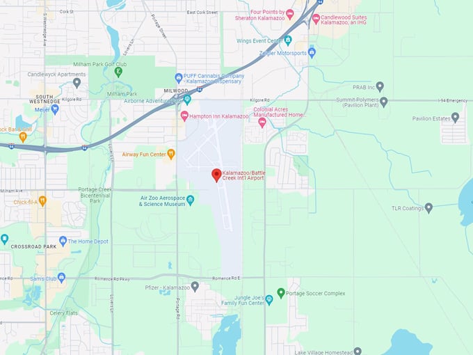Battle Creek International Airport 10 Map