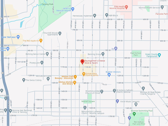 Baumgartner's Cheese Store & Tavern 10 Map