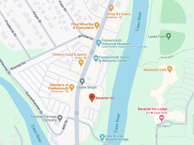 Bavarian Inn Restaurant 1 Map