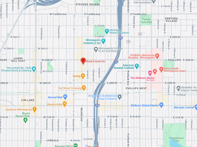 Black Forest Inn 10 Map