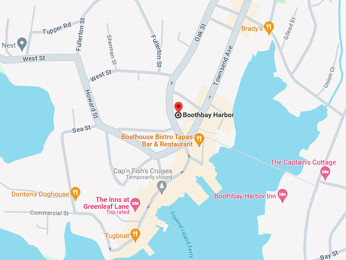 boothbay harbor 10 map