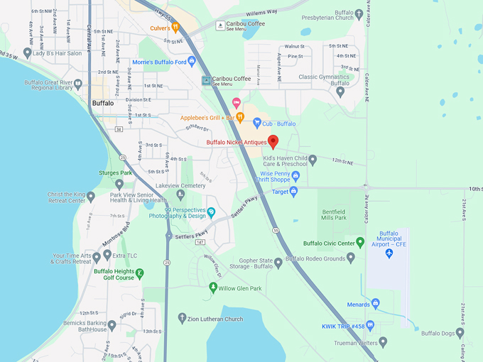 buffalo nickel 10 map