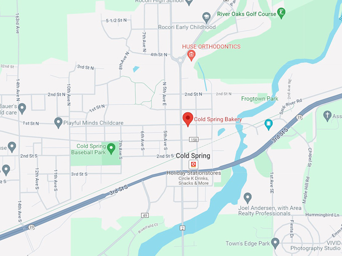 Cold Spring Bakery 10 Map