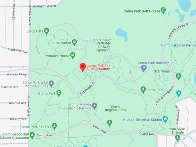 como park zoo & conservatory 11 map