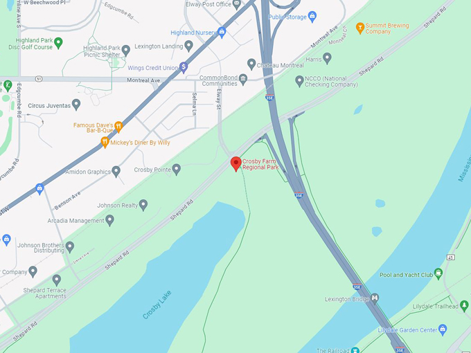 Crosby Farm Regional Park 10 Map
