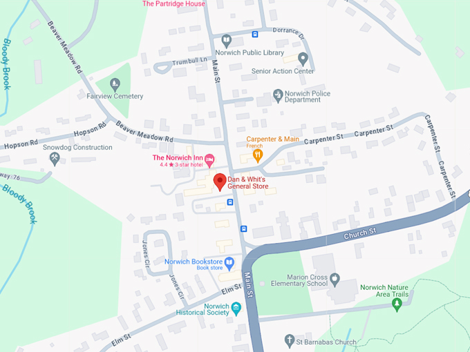 Dan and Whit's General Store 10 Map