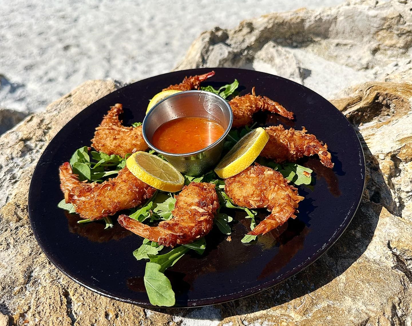 fresh gulf shrimp encrusted in delicious shredded coconut served with sweet thai chili sauce