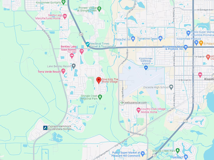 Give Kids The World Village 10 Map