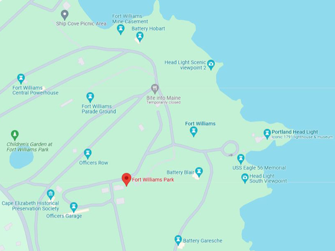 fort williams park map