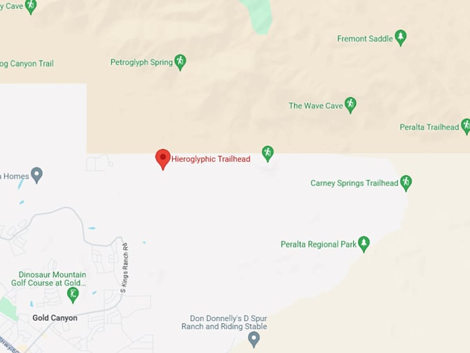 Hieroglyphic Trailhead 10 Map