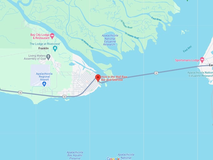 Hole in the Wall Seafood 10 Map