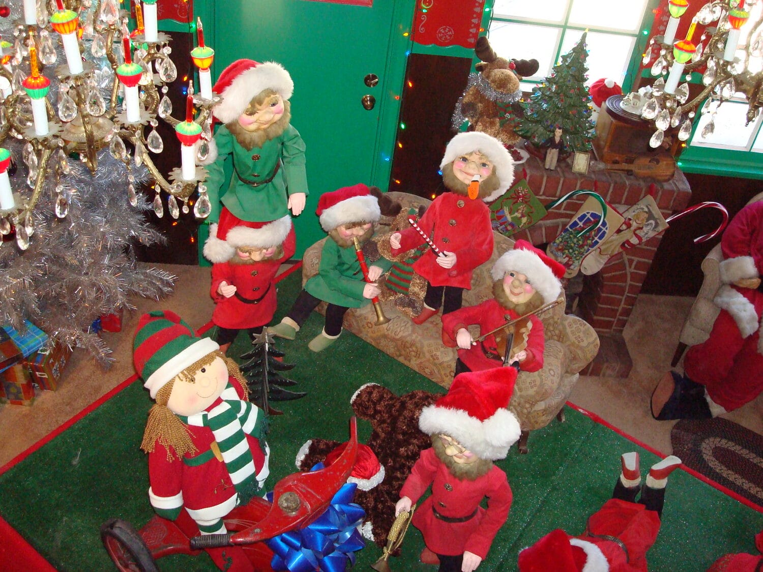 Holiday displays at the Bubble Room in Captiva Island.