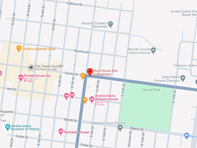 Hoyt House Bed & Breakfast 10 Map