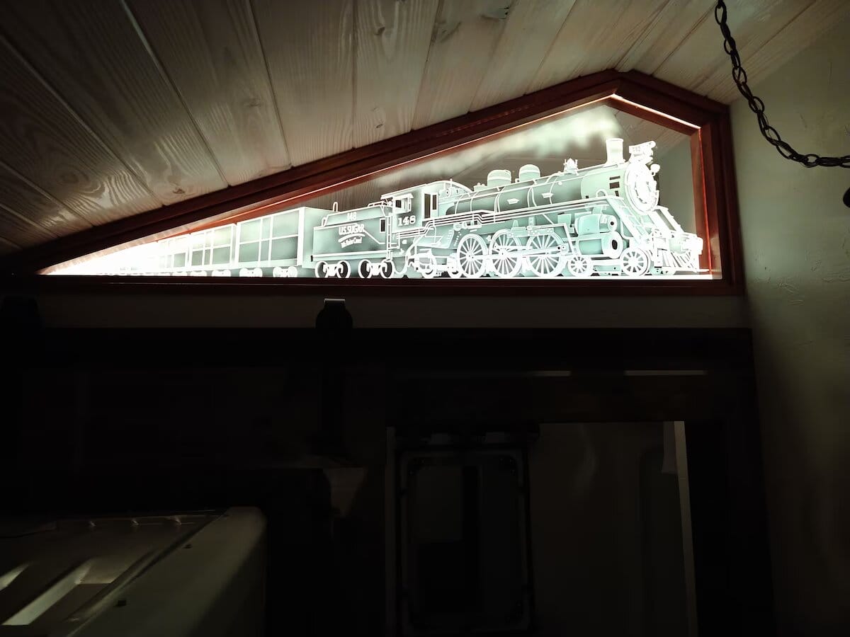 interior showacasing the us sugar locomotive