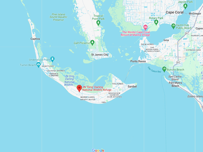 J.N. &ldquo;Ding&rdquo; Darling National Wildlife Refuge 10 Map