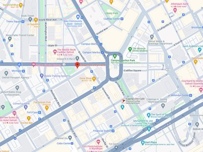 Lafayette Coney Island 10 Map