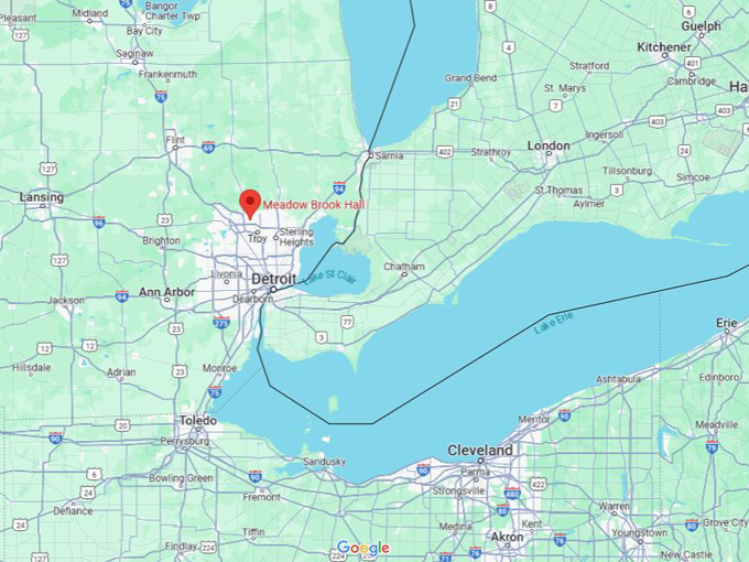 meadow brook hall map