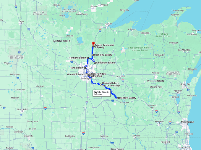 minnesota donut trail 10 map