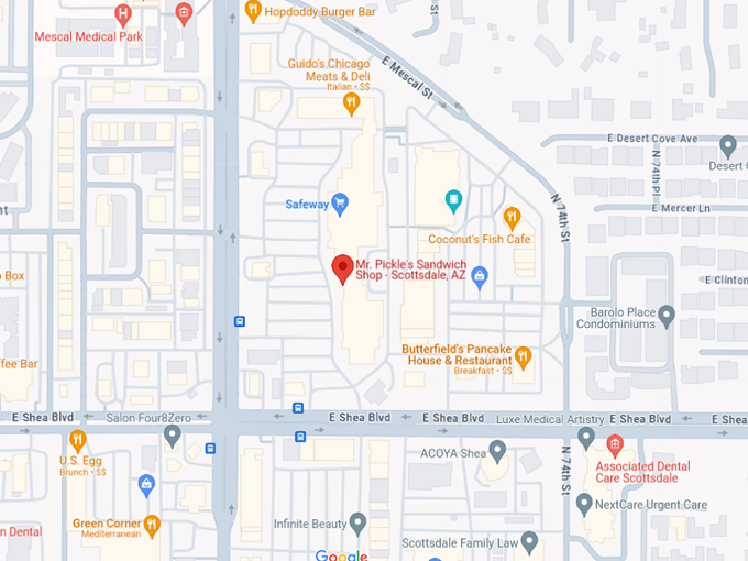 Mr. Pickle&rsquo;s Sandwich Shop 10 Map