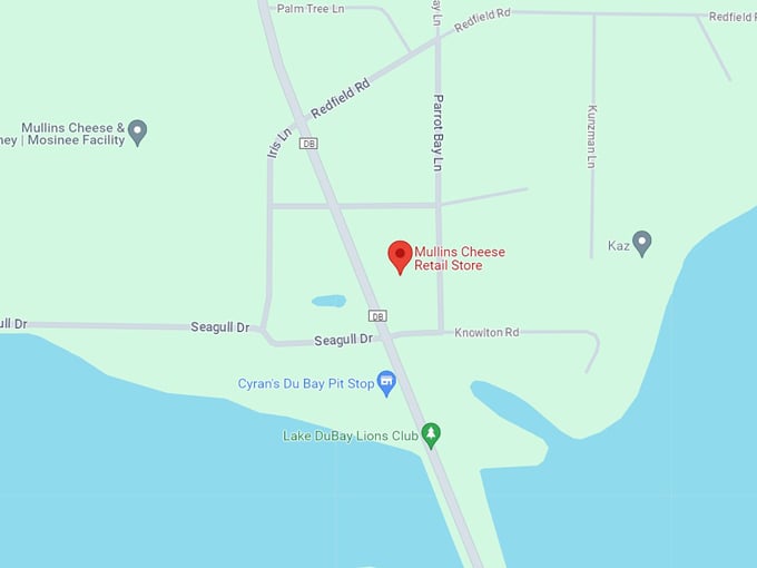 Mullins Cheese Retail Store 10 Map