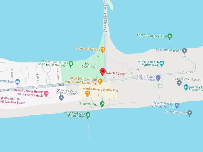 Navarre Beach 10 Map