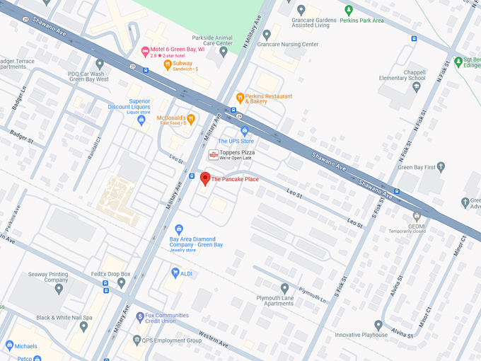 pancake place 10 map