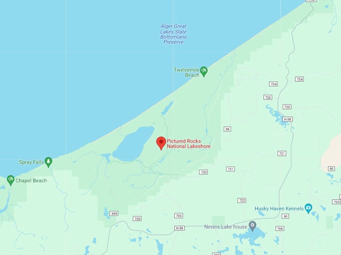 Pictured Rocks National Lakeshore 10 Map
