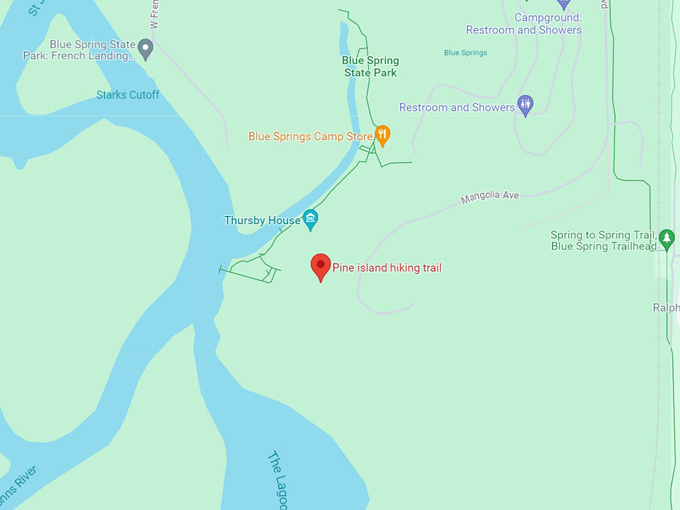 Pine island hiking trail 10 Map