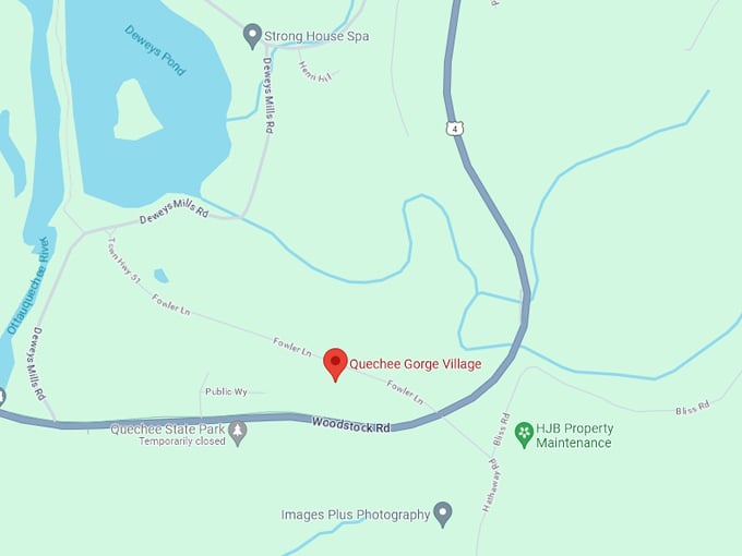 quechee gorge village 10 map