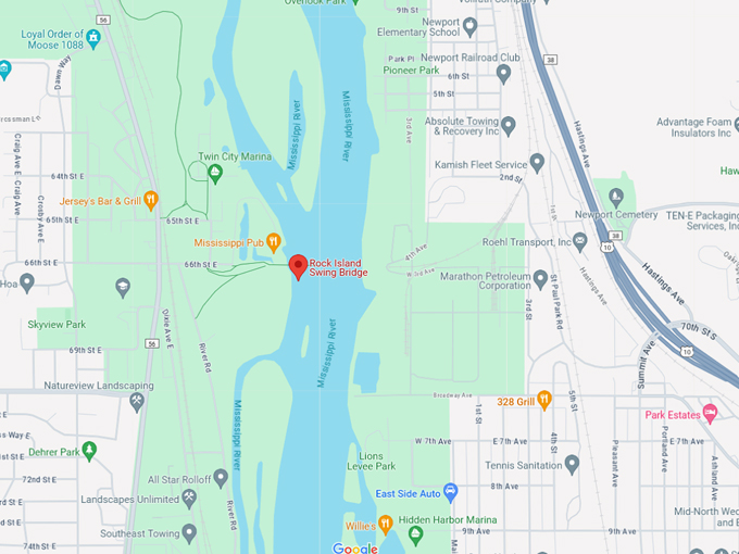 Rock Island Swing Bridge 10 Map