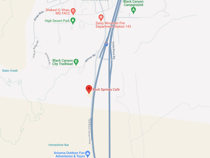 Rock Springs Cafe 10 Map