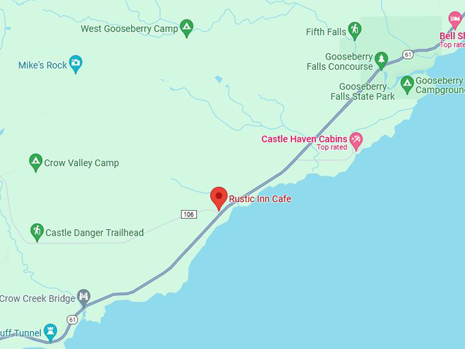 rustic inn cafe 10 map