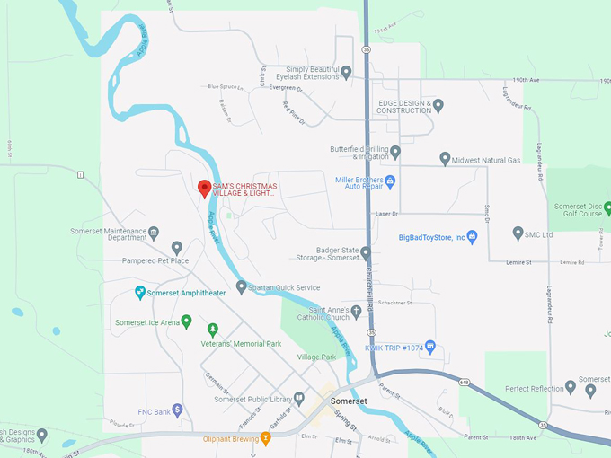 Sam's Christmas Village 10 Map