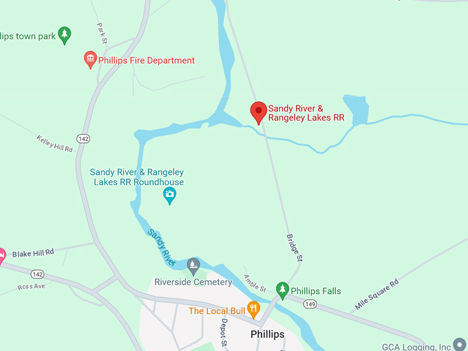 sandy river and rangeley lakes railroad 10 map