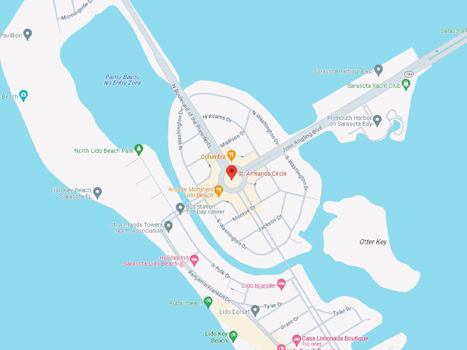 St. Armands Circle 10 Map