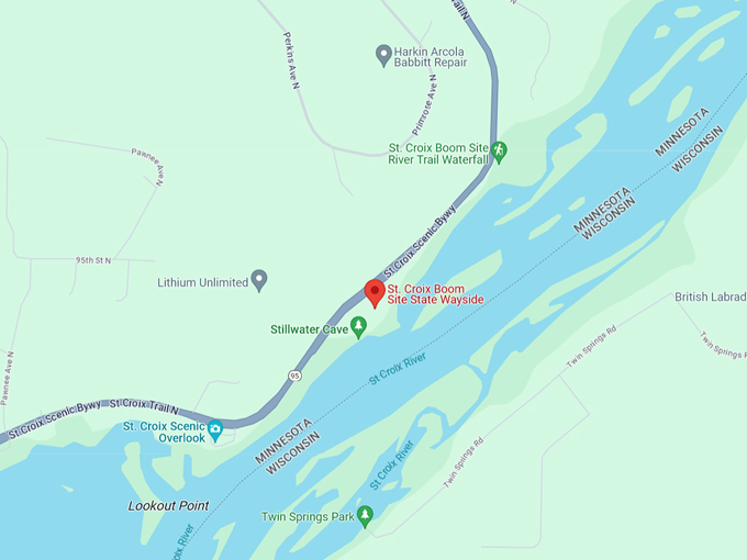 st. croix boom site 10 map