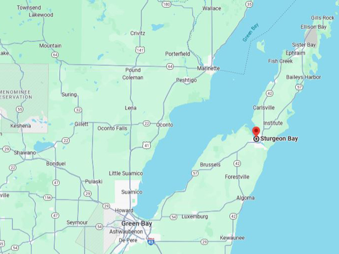 Sturgeon Bay 10 map