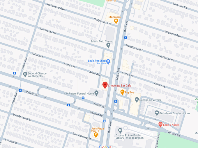 The Chocolate Bar Cafe 1 Map