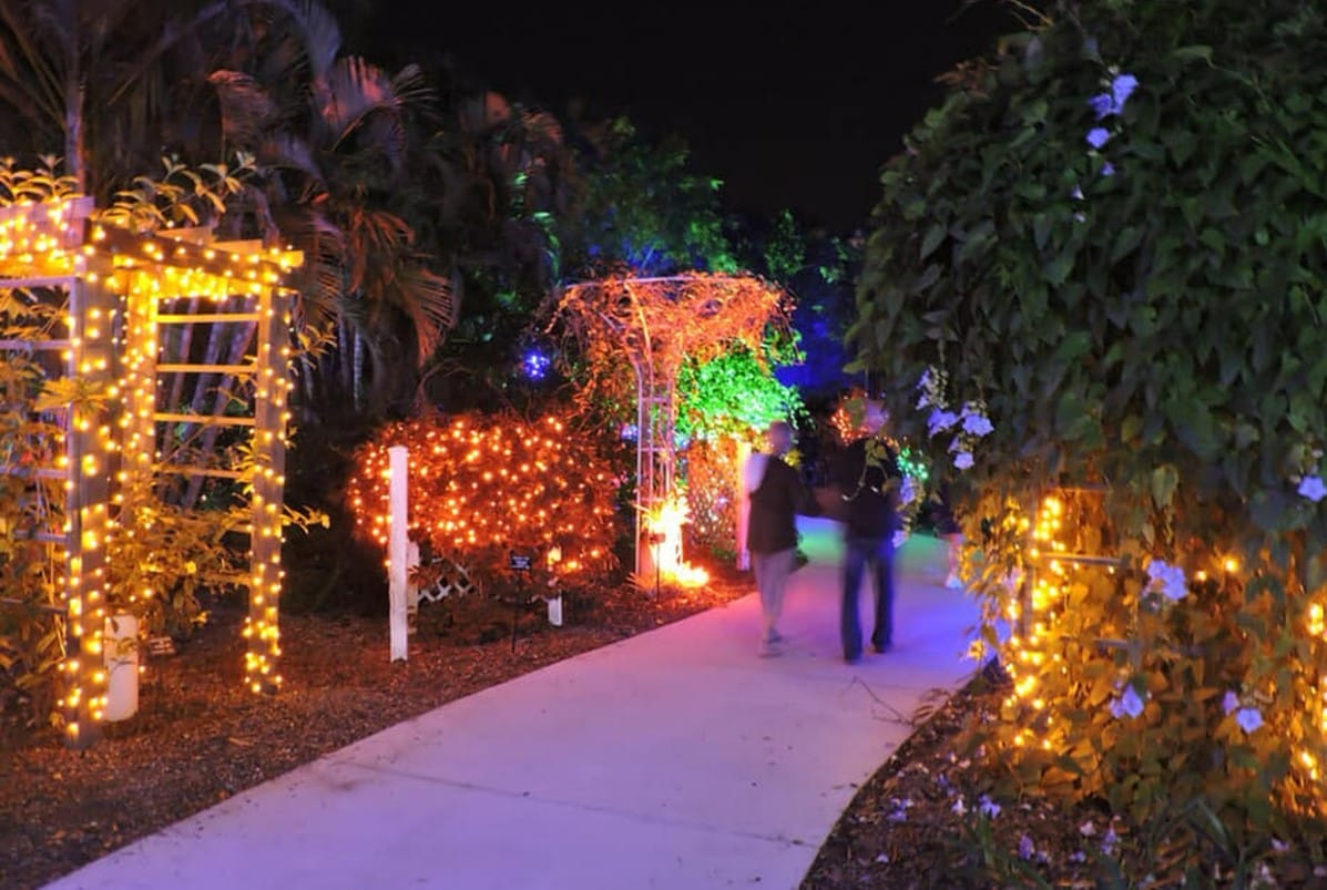 the adorned pathway of the gardens