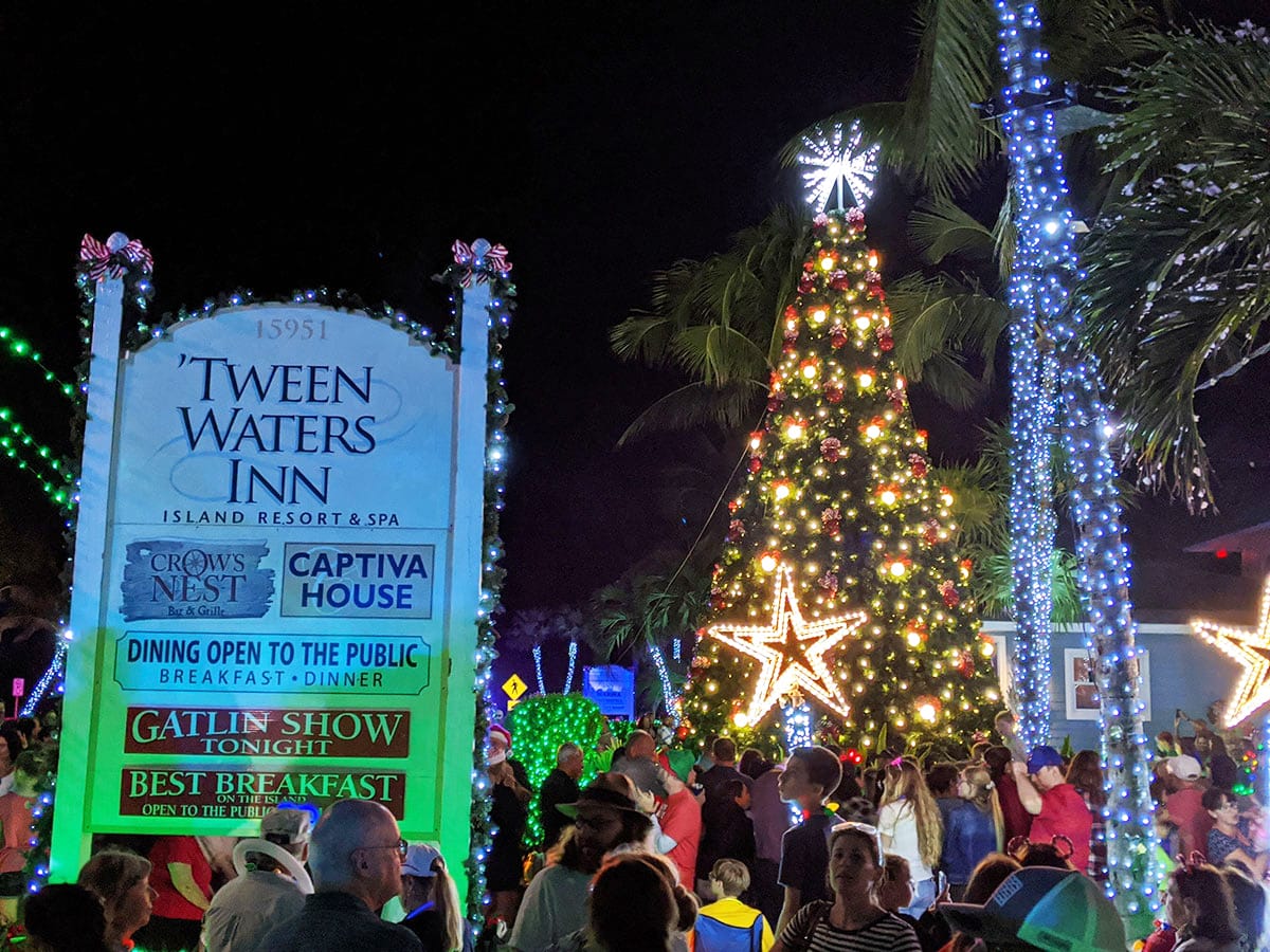 The crowded Tween Waters Inn during holidays.