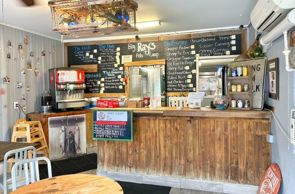 the interior of big rays fish camp