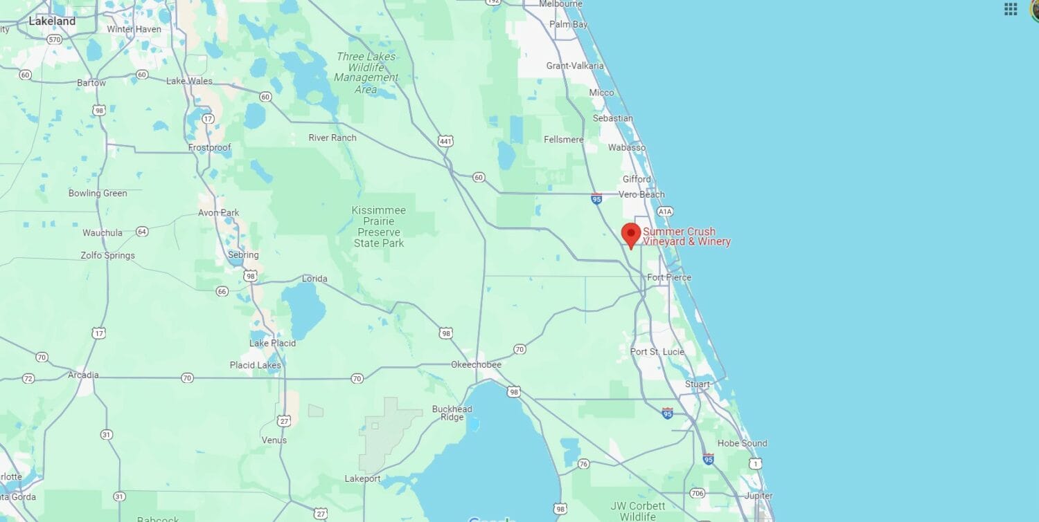 the location of the winery on google maps