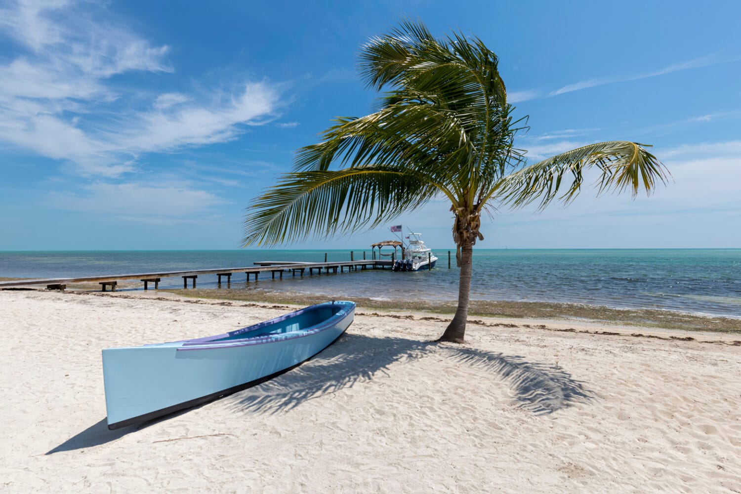 the powdery sand and blue waters of Islamorada